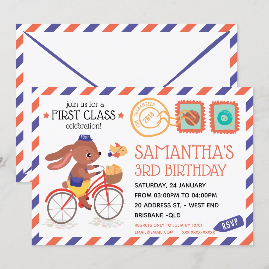 Post Office Birthday Party Invitation | Zazzle