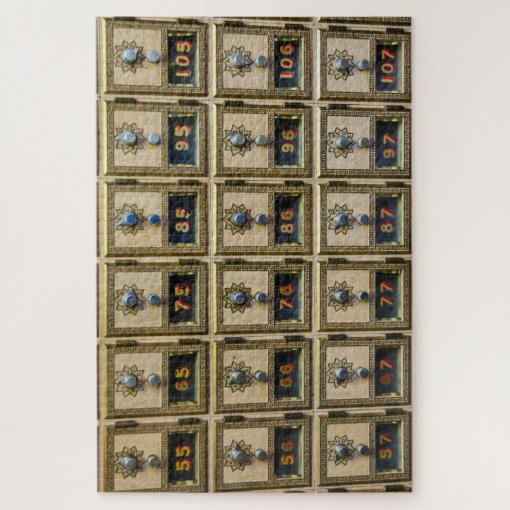 Post Office Combination Lock Boxes Jigsaw Puzzle | Zazzle