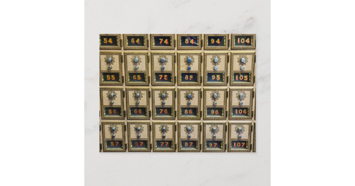 Post Office Combination Lock Boxes Postcard | Zazzle