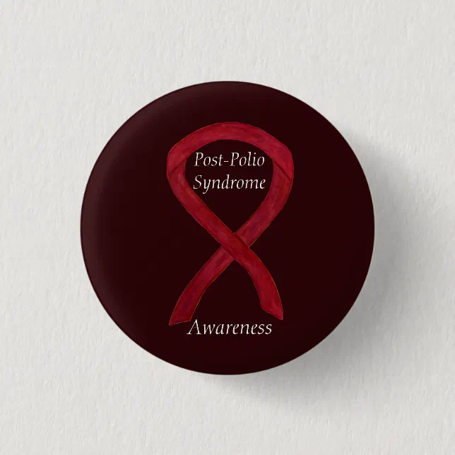 Post-Polio Syndrome Awareness Ribbon Custom Pins | Zazzle