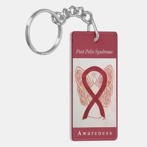 Post-Polio Syndrome Awareness Ribbon Keychain | Zazzle