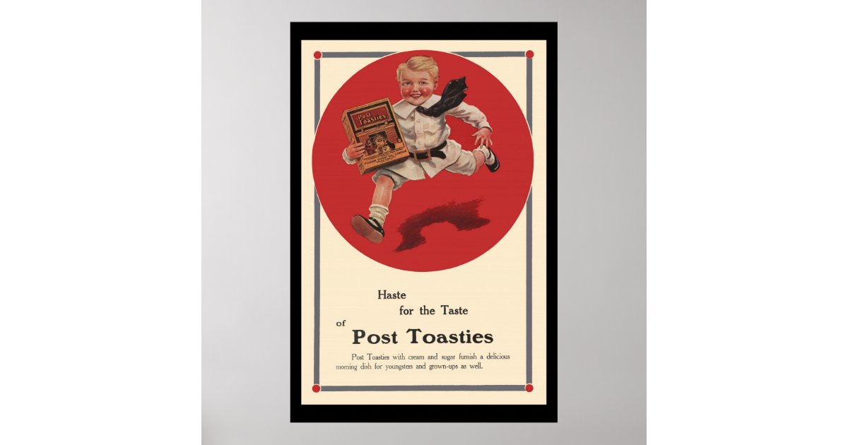 Post Toasties Vintage Advertisement Poster | Zazzle