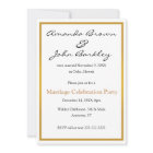 Post Wedding Marriage Celebration Party Invitation | Zazzle
