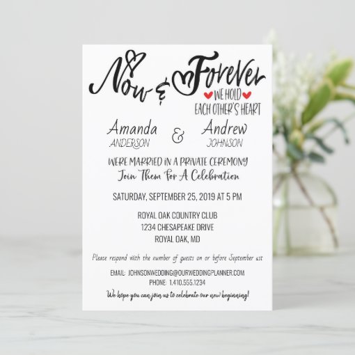 Post Wedding Reception After Party Invitation | Zazzle