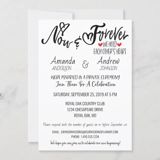 Post Wedding Reception After Party Invitation | Zazzle