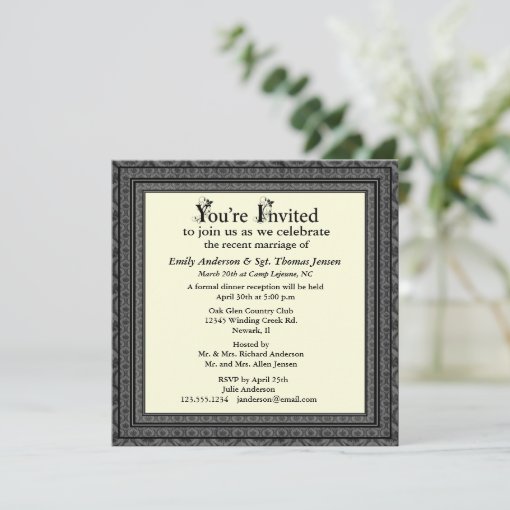Post-Wedding Reception Invitation | Zazzle