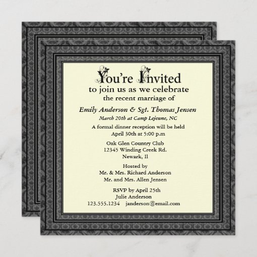 Post-Wedding Reception Invitation | Zazzle