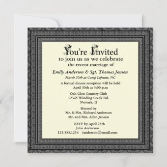 Post-Wedding Reception Invitation | Zazzle
