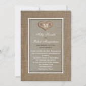 Post Wedding Reception Invitation -- Burlap | Zazzle