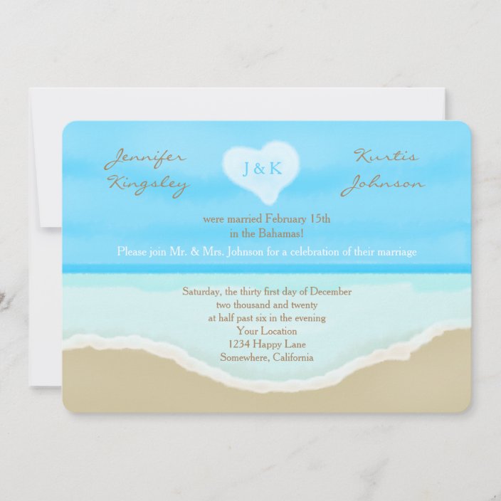 Post Wedding Reception Invitation Watercolor | Zazzle.com