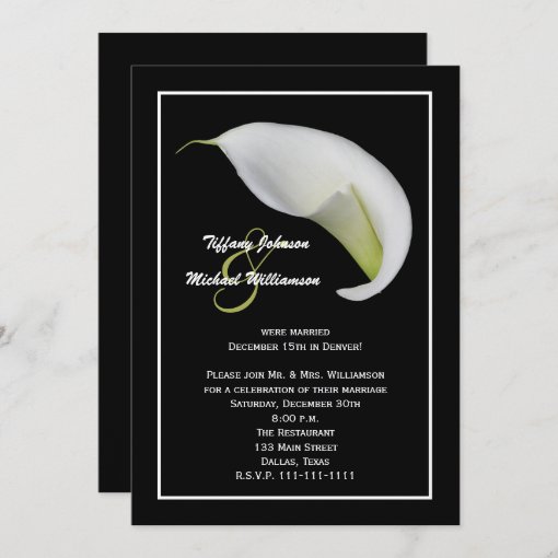 Post Wedding Reception Invitations | Zazzle