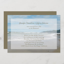 Post Wedding Reception Invitations | Zazzle