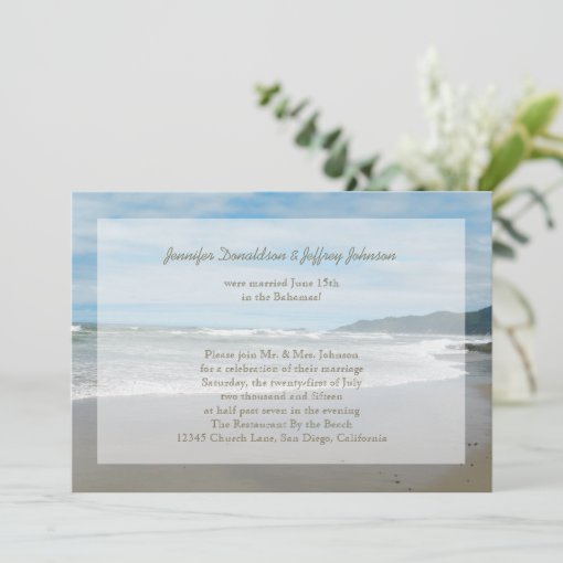 Post Wedding Reception Invitations | Zazzle