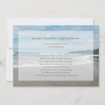 Post Wedding Reception Invitations | Zazzle
