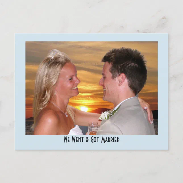 Post Wedding Reception Party Photo Personalized Invitation Postcard ...