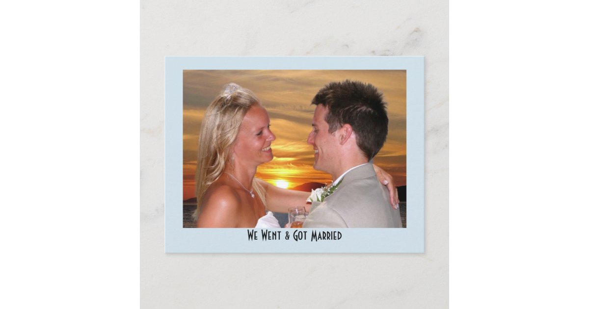 Post Wedding Reception Party Photo Personalized Invitation Postcard ...