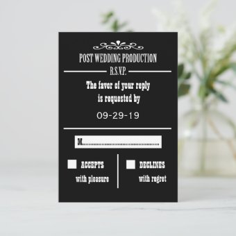 Post Wedding Reception RSVP Invitation Card | Zazzle