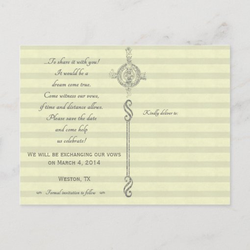 Post Wedding Reception Save the Date Announcement Postcard | Zazzle