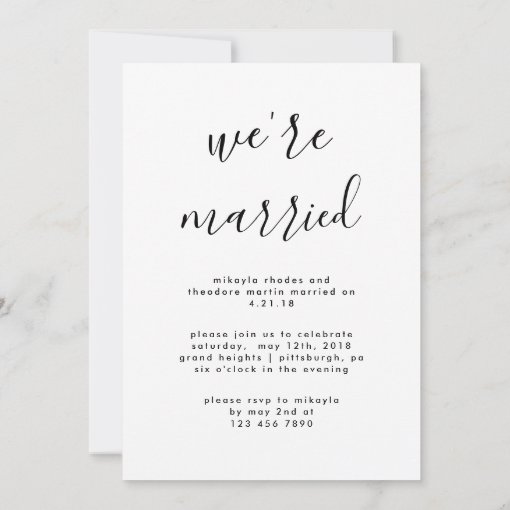 Post Wedding Three Photo Announcement | Zazzle