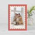 Postage Photo Frame Christmas Holiday Card | Zazzle