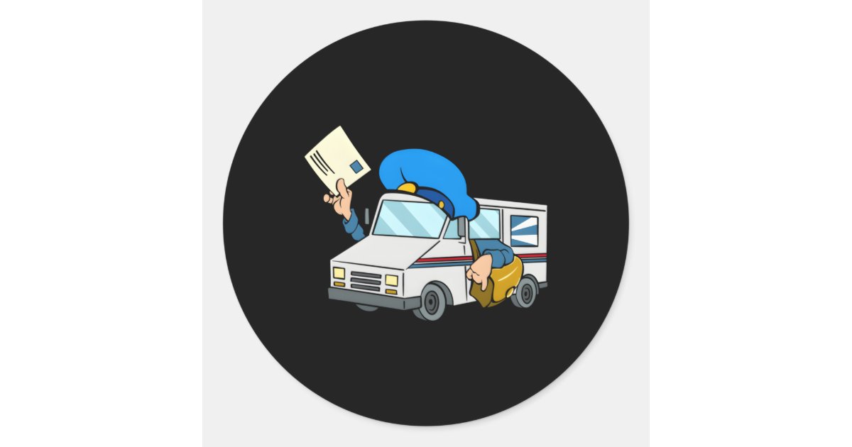 Postal Service Truck Illustration Postal Carrier M Classic Round ...