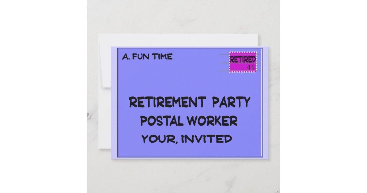 POSTAL WORKER RETIREMENT INVITATIONS | Zazzle