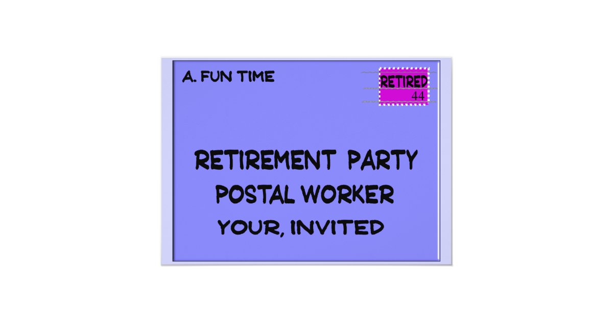POSTAL WORKER RETIREMENT INVITATIONS | Zazzle.com