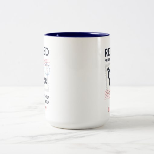 Postal Worker Retirement Mailman Personalized Name Two-Tone Coffee Mug ...