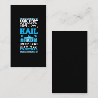 Postal Worker Retirement Office Retired Mailman Business Card | Zazzle