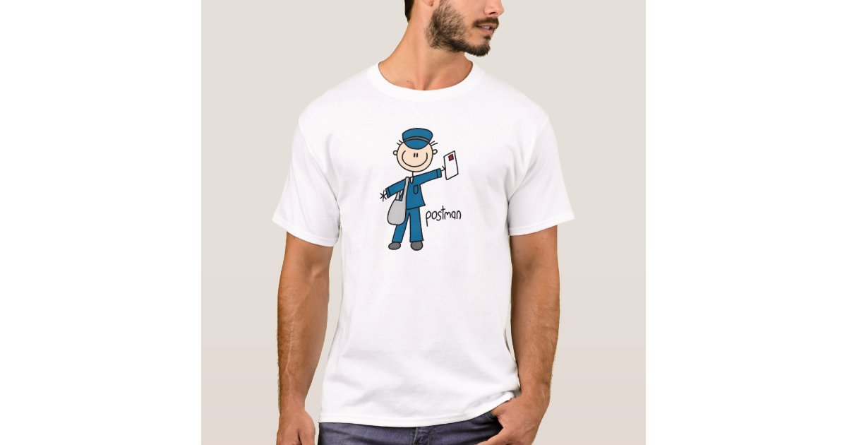 Postal Worker Stick Figure Shirt | Zazzle