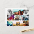 Postcard 9 Photo Template Rounded Frame Collage | Zazzle
