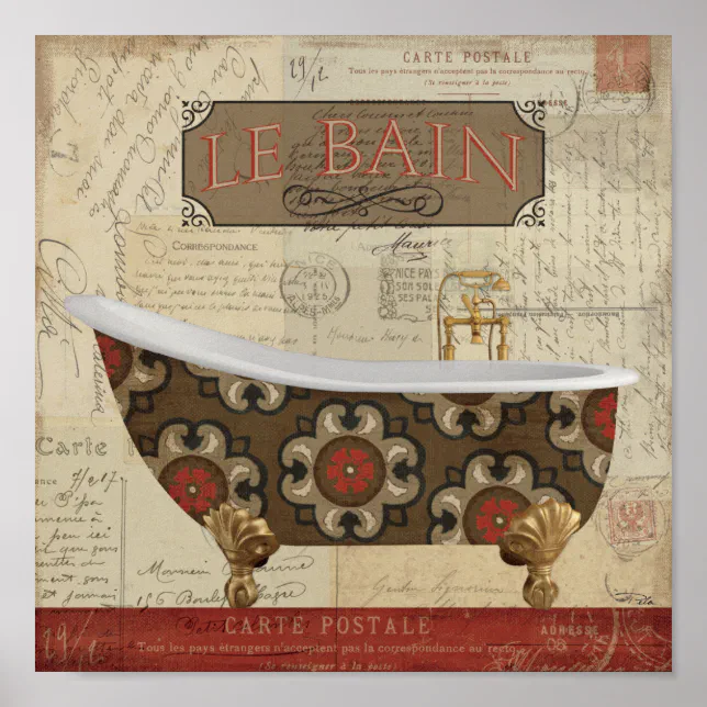 Postcard Bath Poster | Zazzle