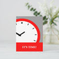 Postcard Clock Face Time Appointment Reminder | Zazzle