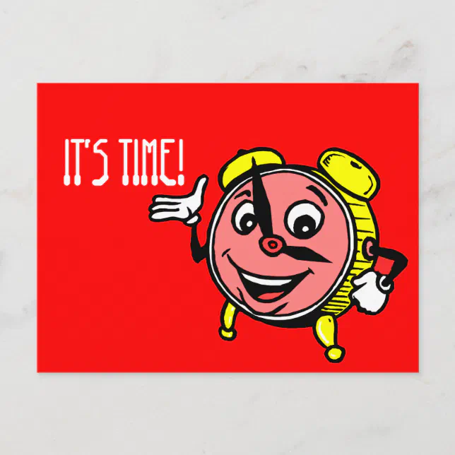 Postcard Clock Face Time Appointment Reminder | Zazzle