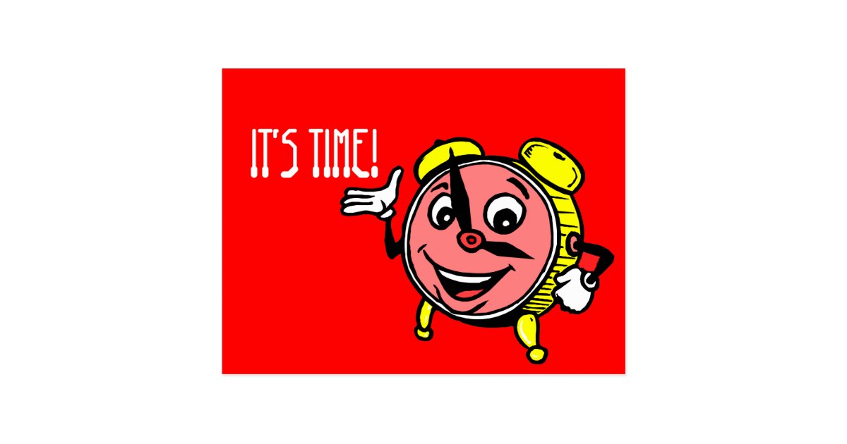 Postcard Clock Face Time Appointment Reminder | Zazzle.com