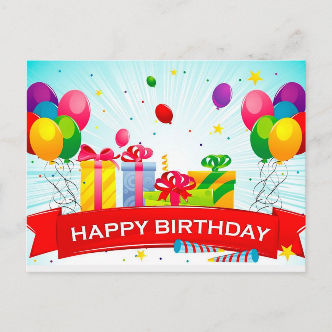 postcard happy birthday | Zazzle