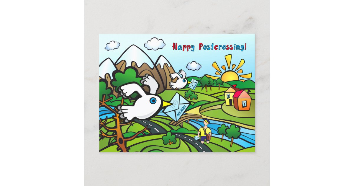 Postcard "Happy Postcrossing!" | Zazzle