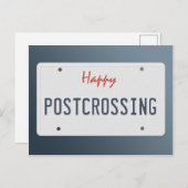 Postcard "Happy Postcrossing License Plate" | Zazzle