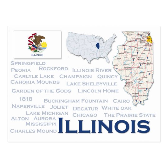 Postcard "Illinois" | Zazzle.com