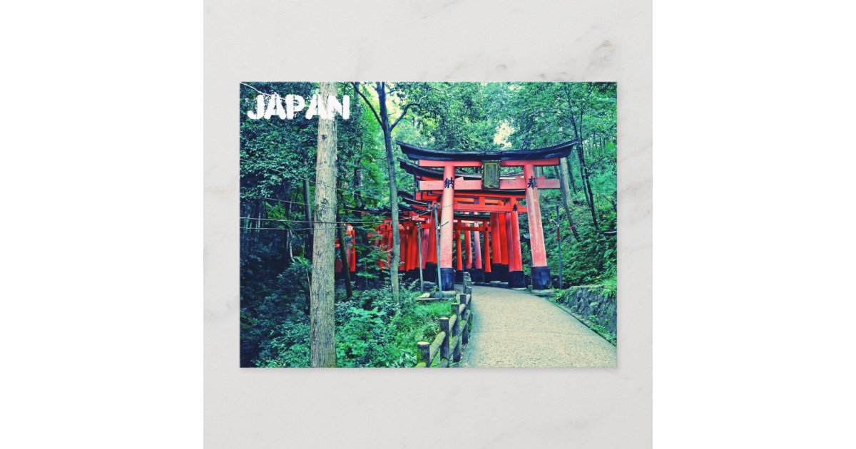 Postcard - Japan - Torii Gates in Kyoto | Zazzle