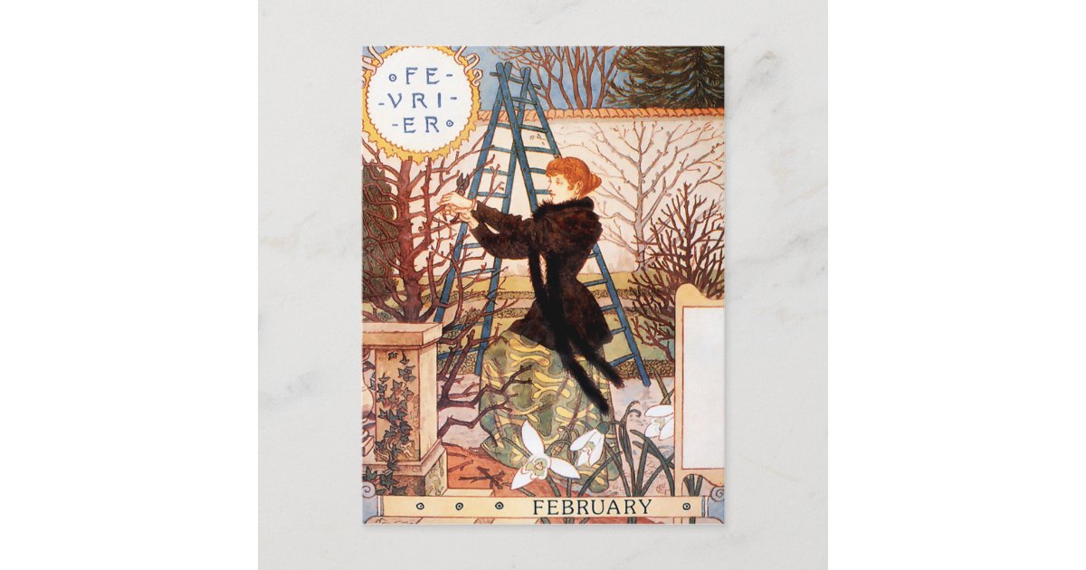 Postcard: Month of February - Février Postcard | Zazzle