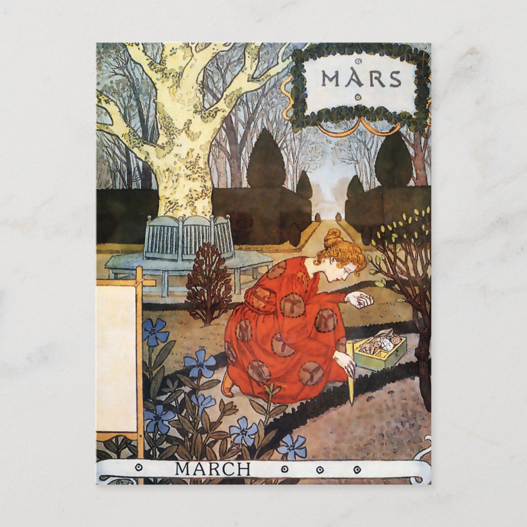 Postcard: Month of March - Mars Postcard | Zazzle