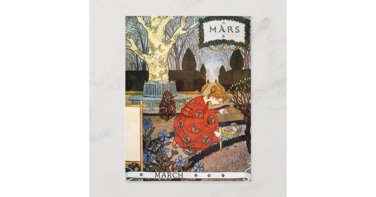 Postcard: Month of March - Mars Postcard | Zazzle