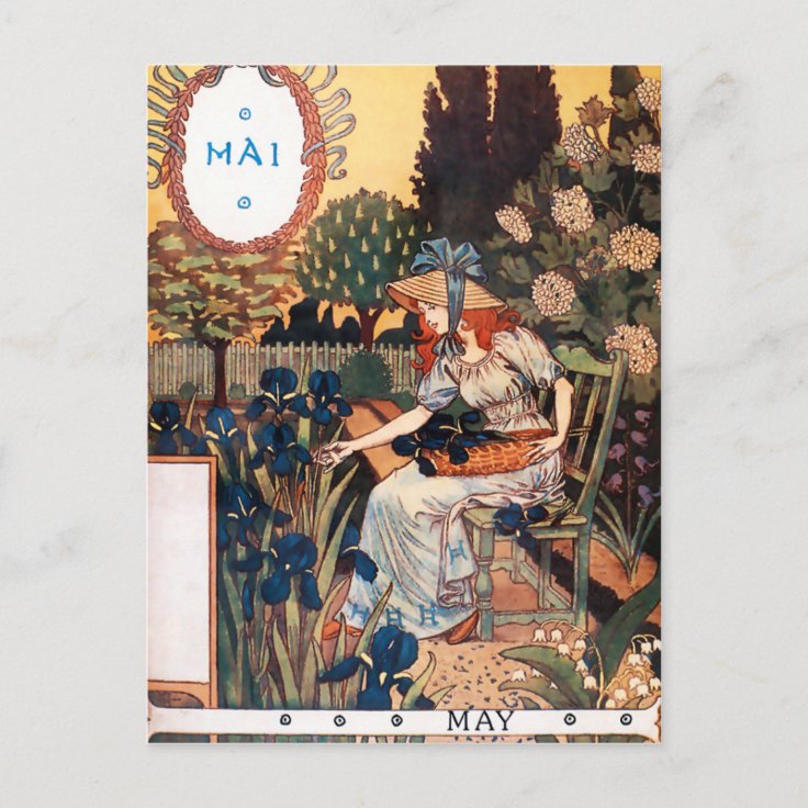 Postcard: Month of May - Mai Postcard | Zazzle