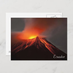postcard of Ecuador landscape volcano | Zazzle