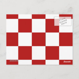 Postcard Retro checkers Squares Diner Tile Look | Zazzle