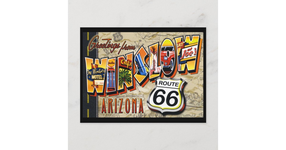 Postcard Route 66 Greetings Vintage | Zazzle