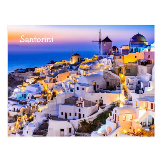 Postcard Santorini Greece | Zazzle.com