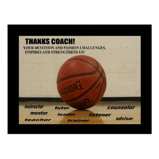Postcard "Thank You-Coach" | Zazzle.com
