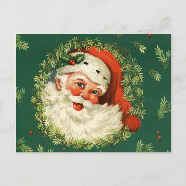 Postcard: Vintage Santa Holiday Postcard | Zazzle